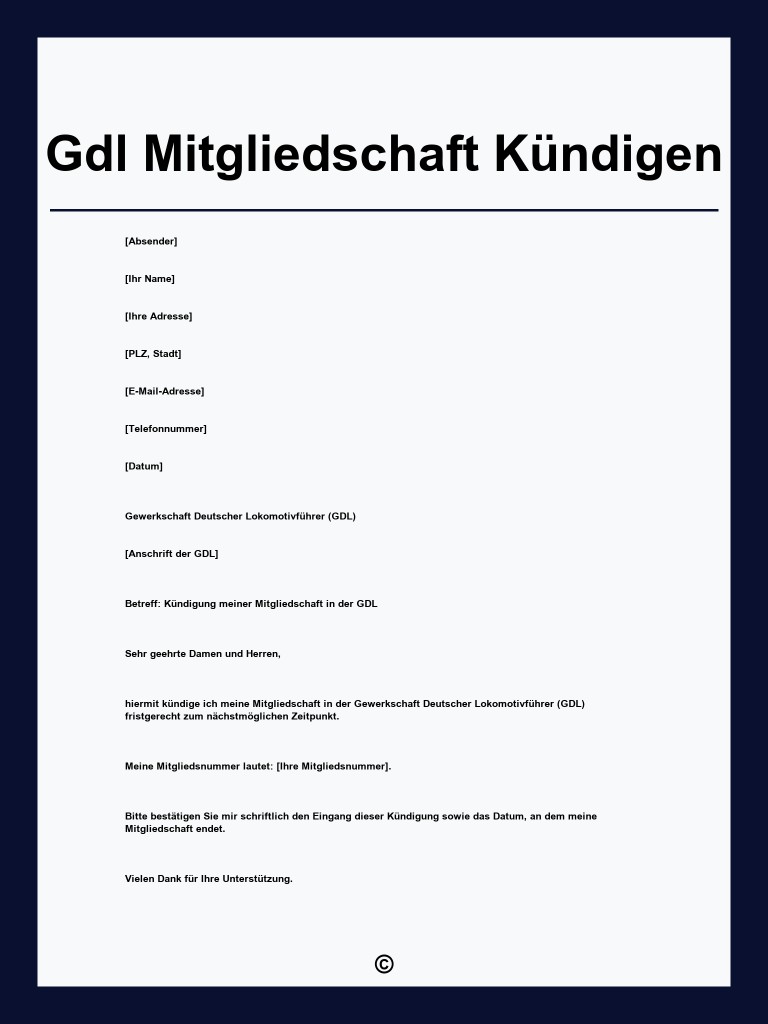 Kndigung Der Mitgliedschaft Vorlage